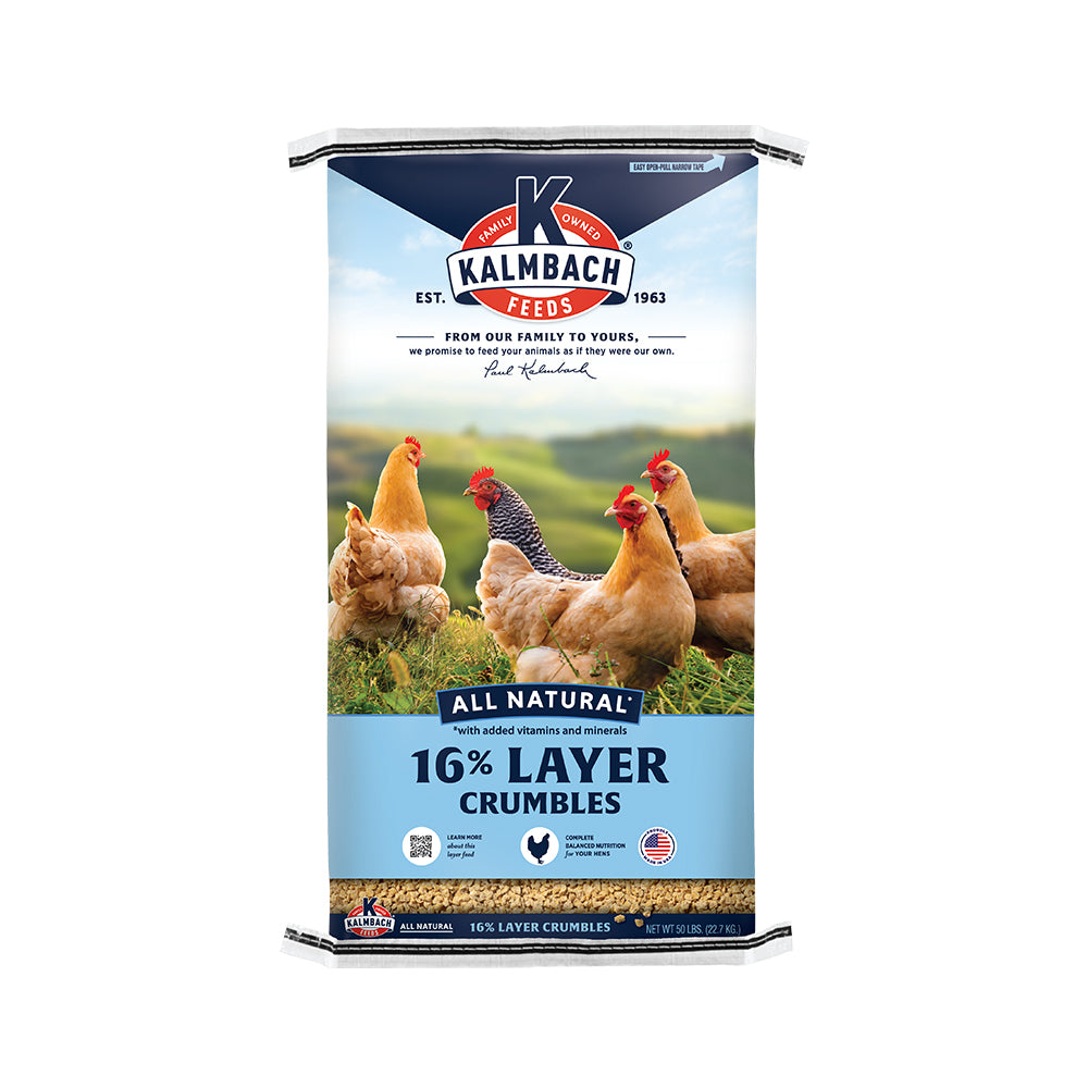 16% All Natural Layer | Chicken Crumbles | Kalmbach Feeds®