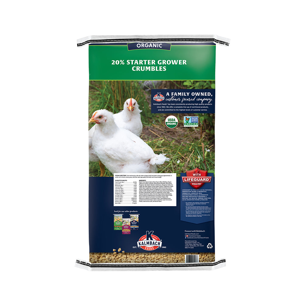 20% Organic Chick and Meatbird Starter Grower (Crumble) – Kalmbach Feeds®