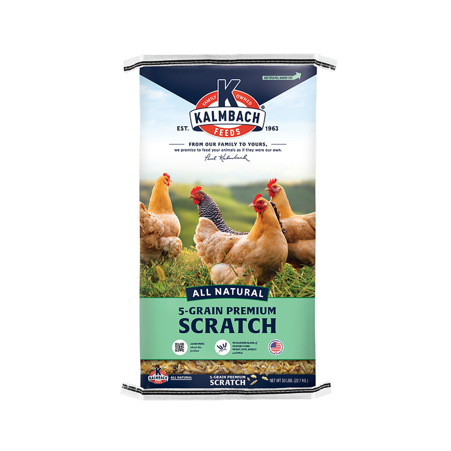 Natural 5-Grain Scratch Feed for Chickens | Kalmbach Feeds®