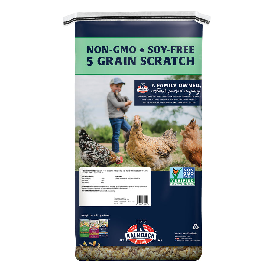 Soy-Free 5-Grain Premium Scratch (Non-GMO) – Kalmbach Feeds®