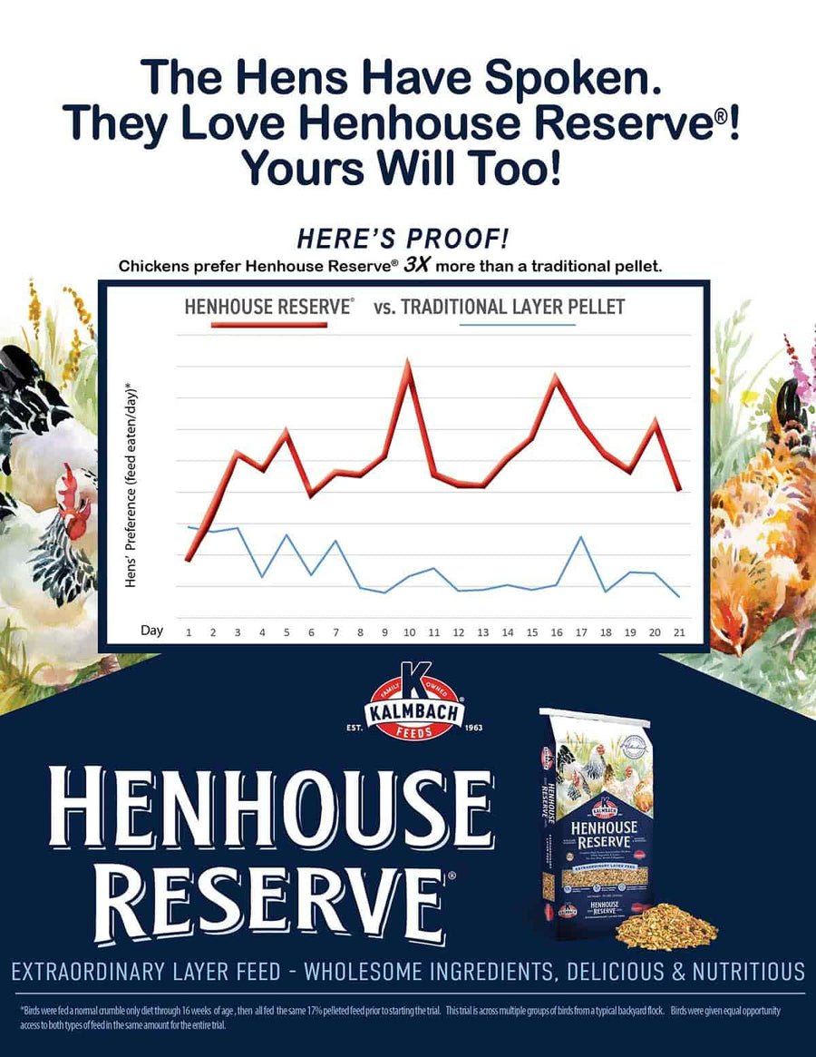 Henhouse Reserve High Protein Chicken Feed | Kalmbach Feeds®